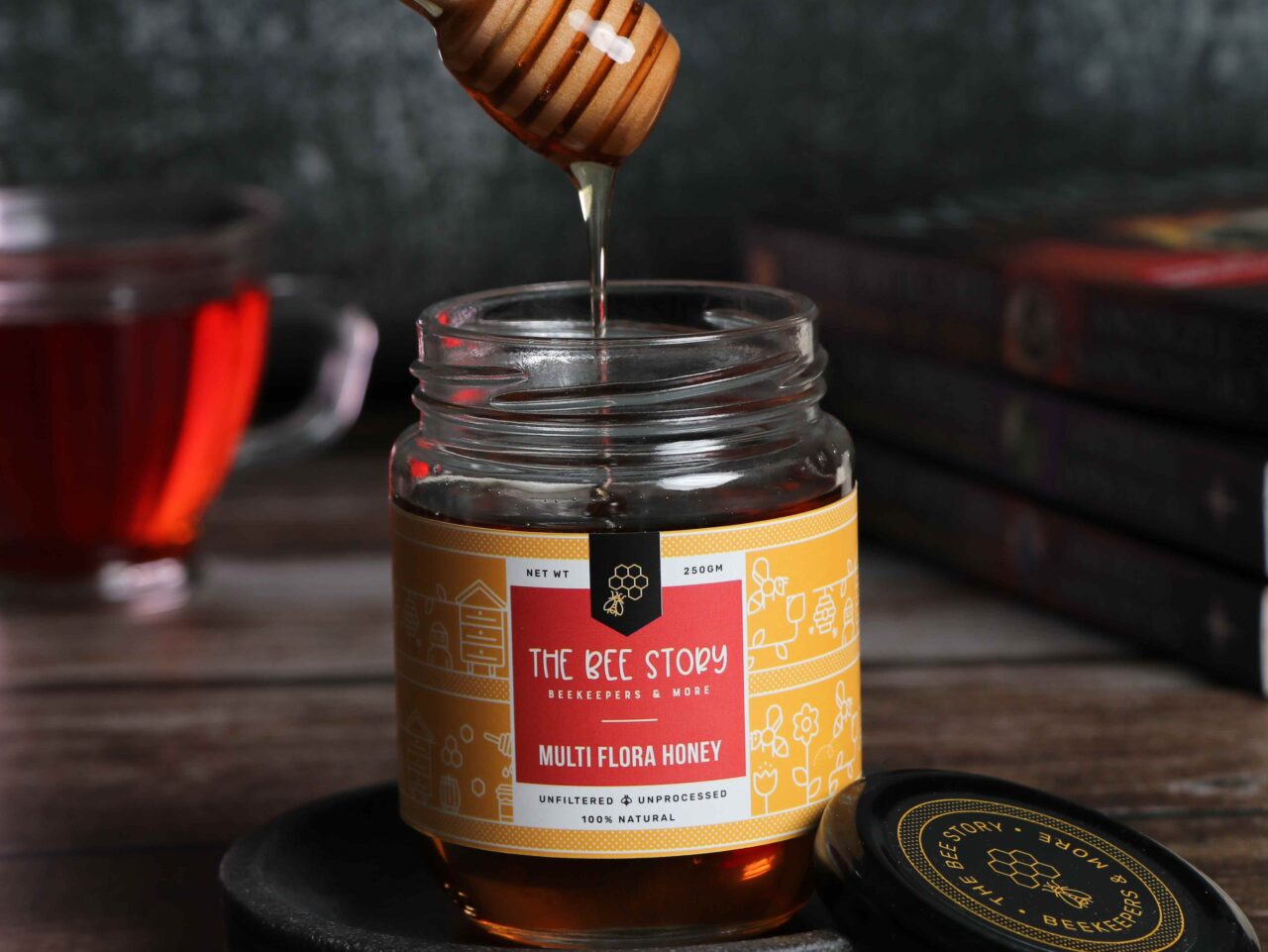 Creative Honey Product Photography for The Bee Story