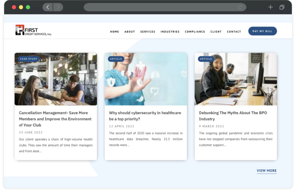 First credit services: Website, Branding and digital marketing - Brandshark